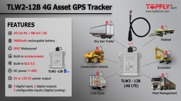 TLW2 12B 4G Asset Tracker - TOPFLYtech