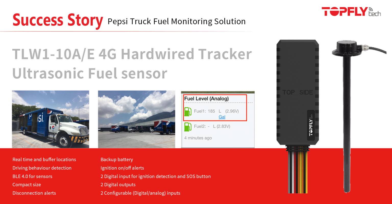 Fuel Theft Control | Success Story | Pepsi Fuel Monitoring Solution - TOPFLYtech