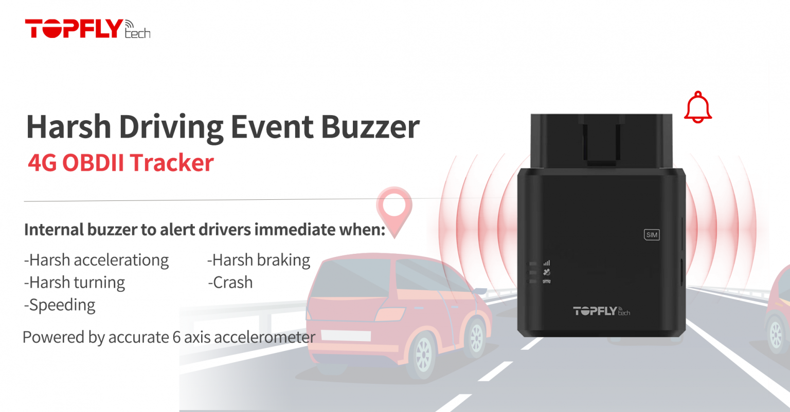 Internal Buzzer for Harsh Driving Events - TOPFLYtech