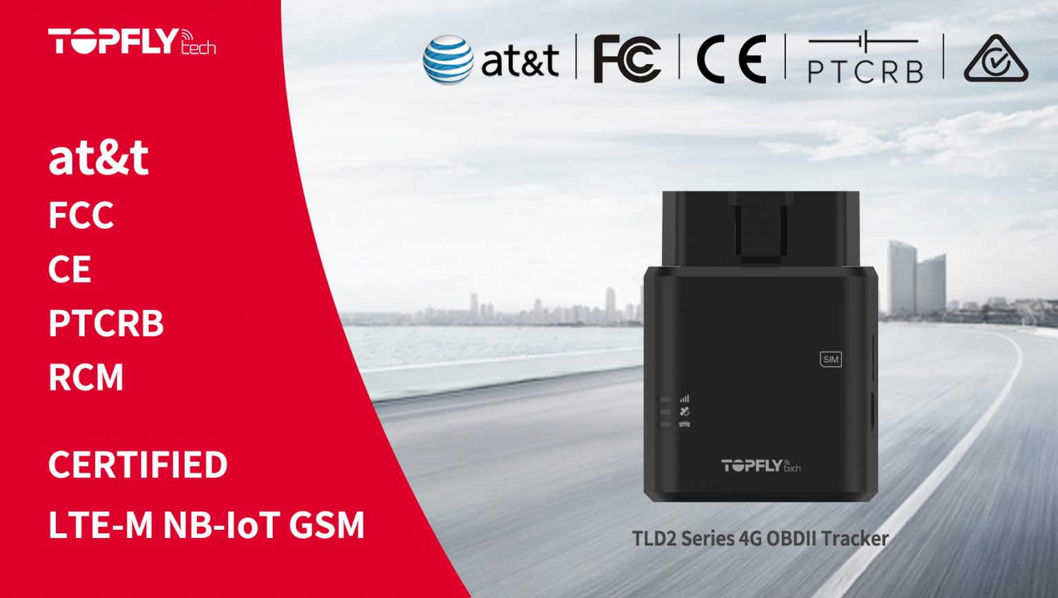 at&t Certified | TLD2 Series OBDII Tracker - TOPFLYtech
